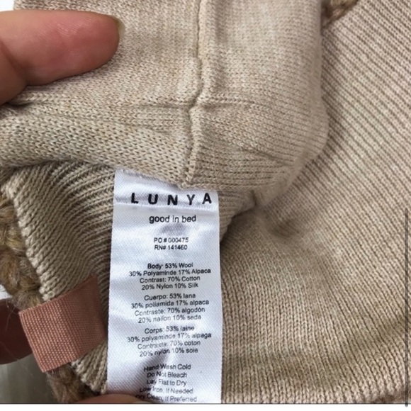 lunya | Intimates & Sleepwear | New Lunya Wool Woven Beige Sleep Mask ...